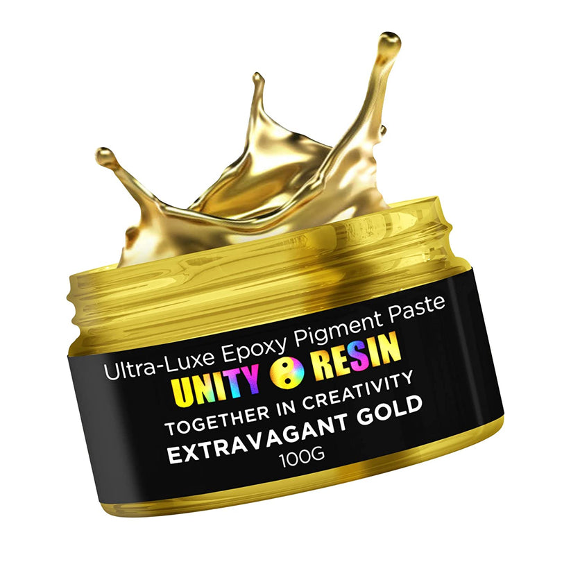 Ultra-Luxe Epoxy Resin Pigment Paste-EXTRAVAGANT GOLD (100G) | Unity Resin