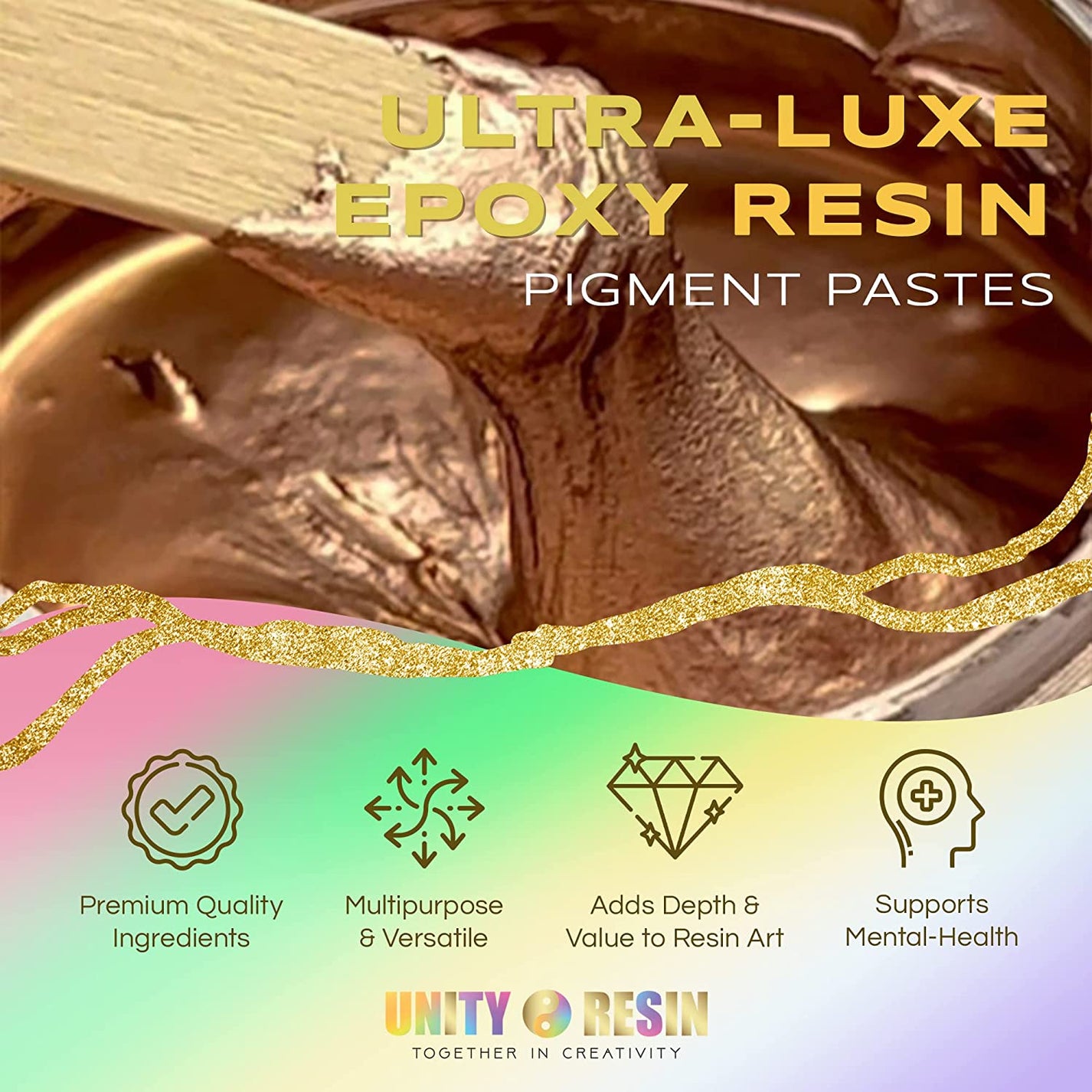 Ultra-Luxe Epoxy Resin Pigment Paste- LUX ROSE (50G) | Unity Resin